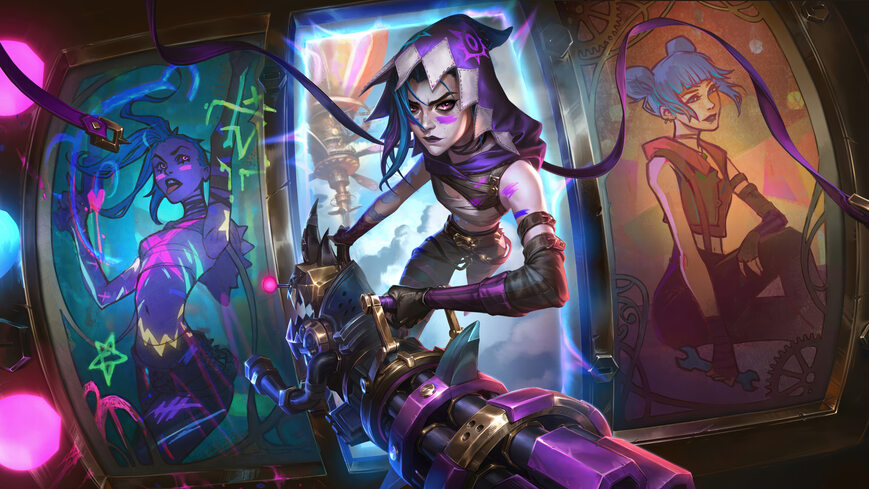 Jinx Arcane Fractured LoL 4K Wallpaper